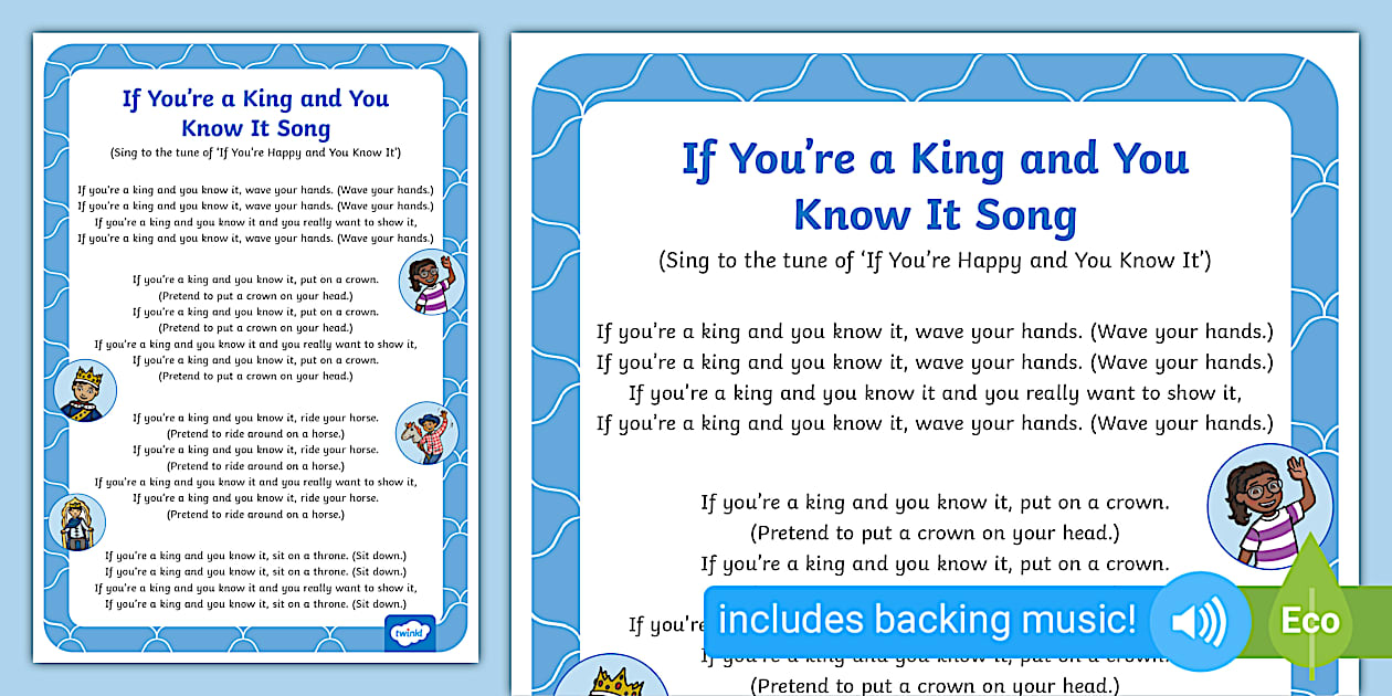 If You're a King and You Know It Song | Twinkl - Twinkl