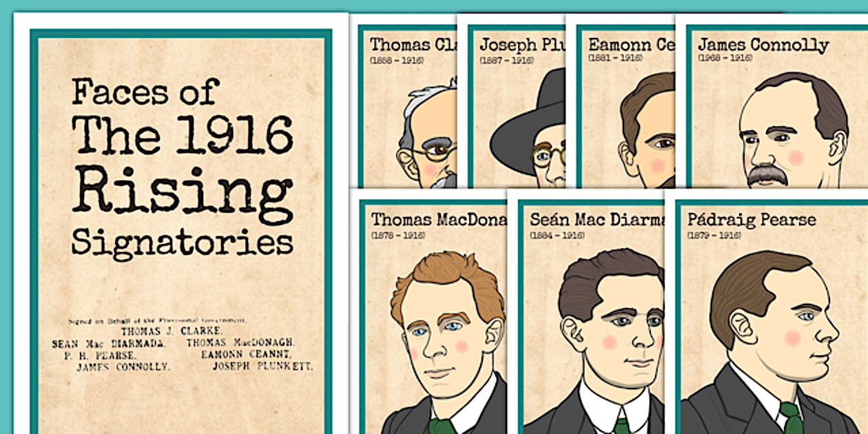 1916 Rising Signatories Posters (teacher made) - Twinkl