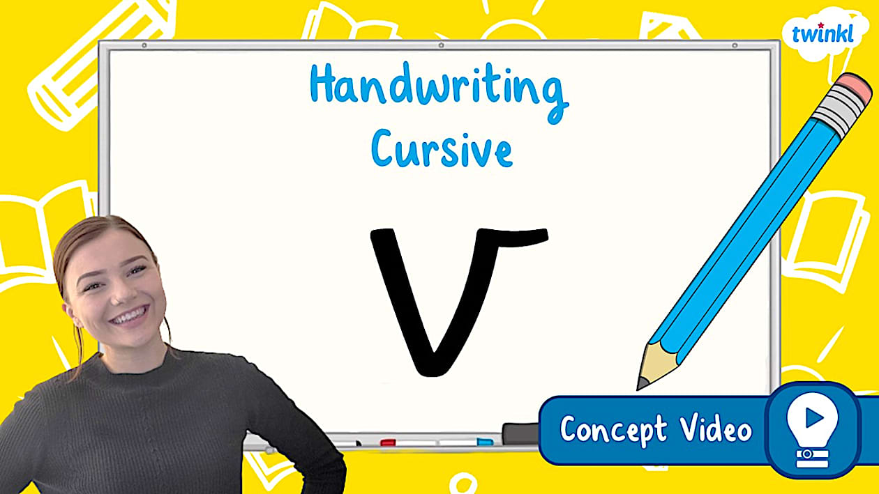 The Letter 'v' | Cursive Handwriting Concept Video