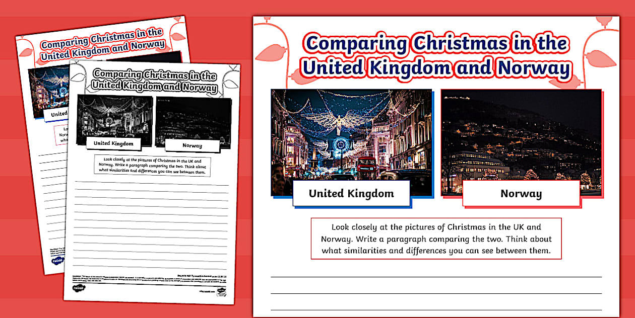 Comparing Christmas in the UK and Norway Worksheet