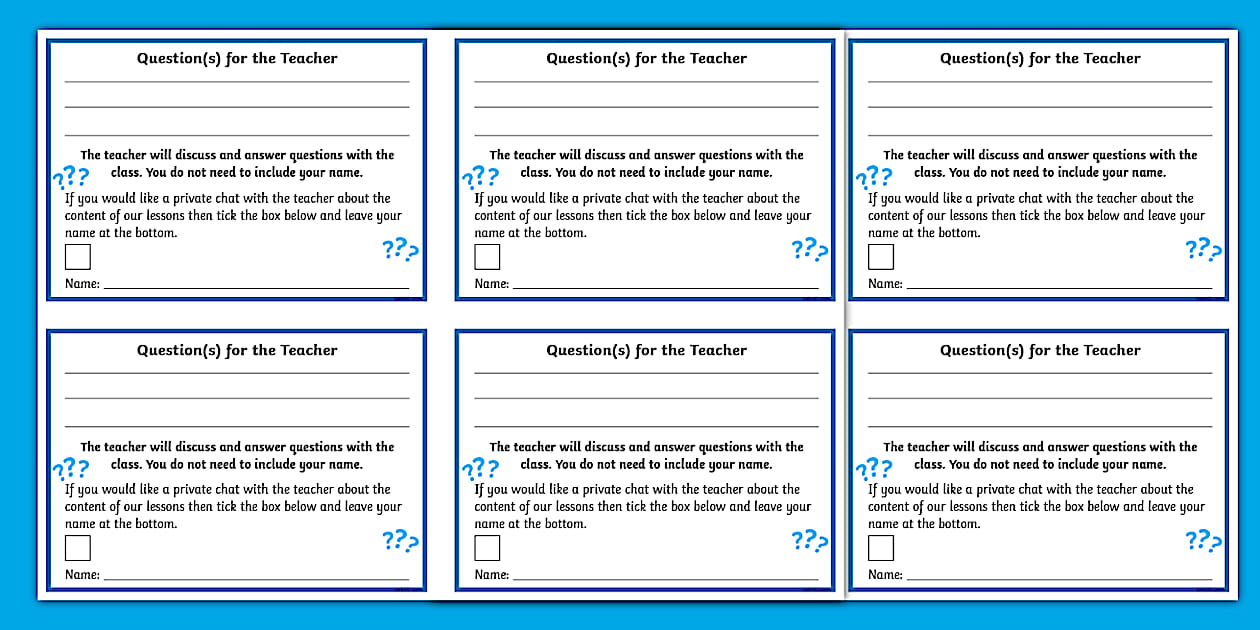 RSHP Question Templates (Teacher-Made) - Twinkl