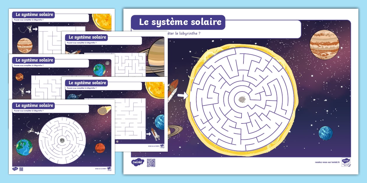Feuille de travail : Labyrinthe de système solaire