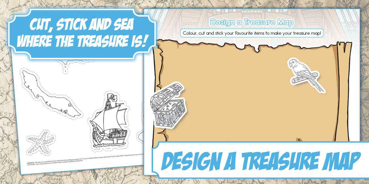 Colour, Cut and Stick: Design a Treasure Map