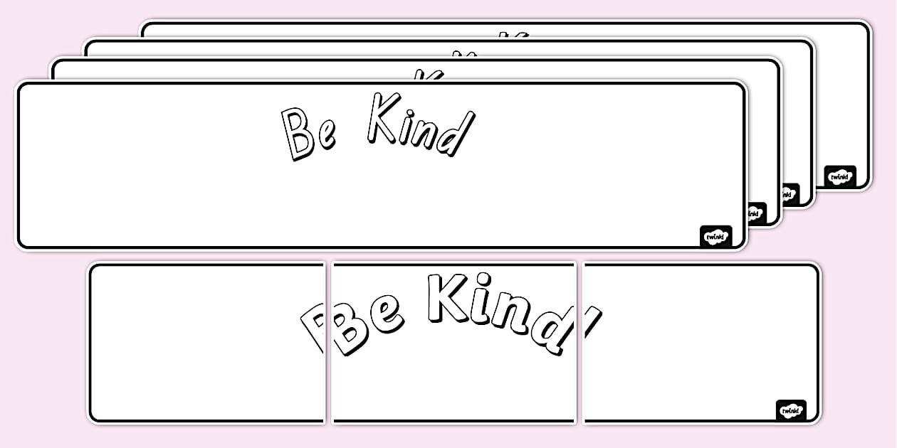 Be Kind Collaborative Drawing Display Banner (teacher made)