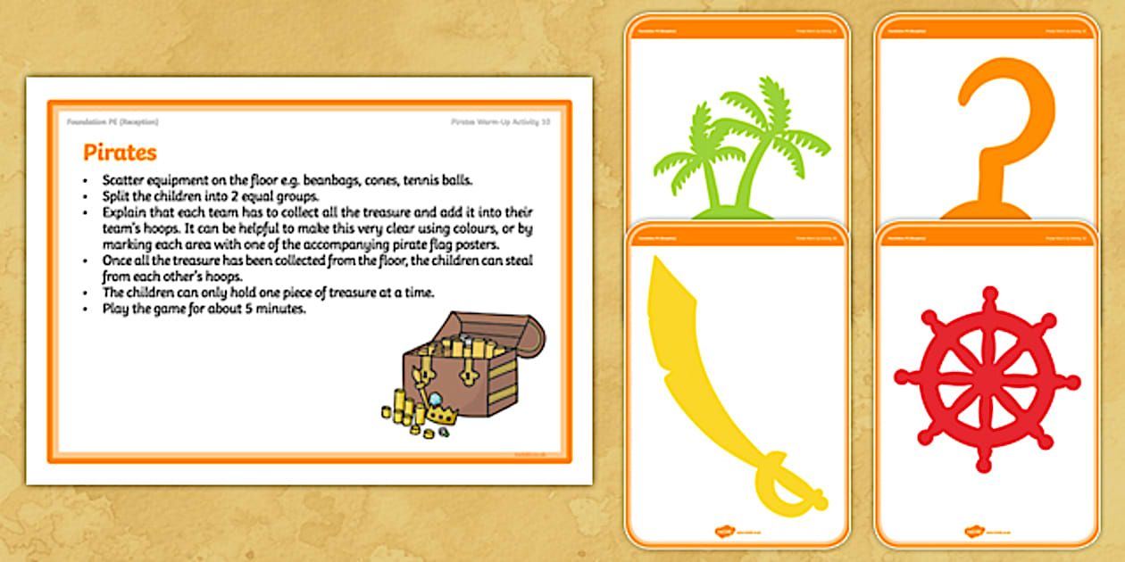 Foundation PE (Reception) Pirates Warm-Up Activity Card