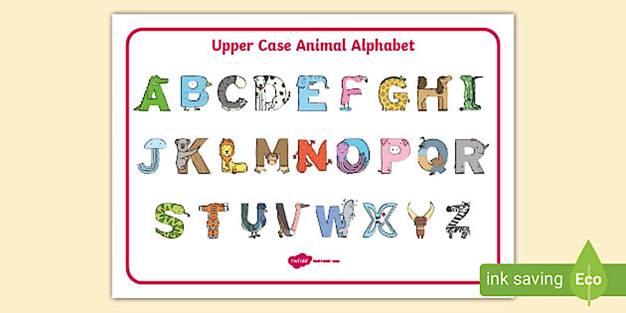 Uppercase Animal Alphabet Image Mat