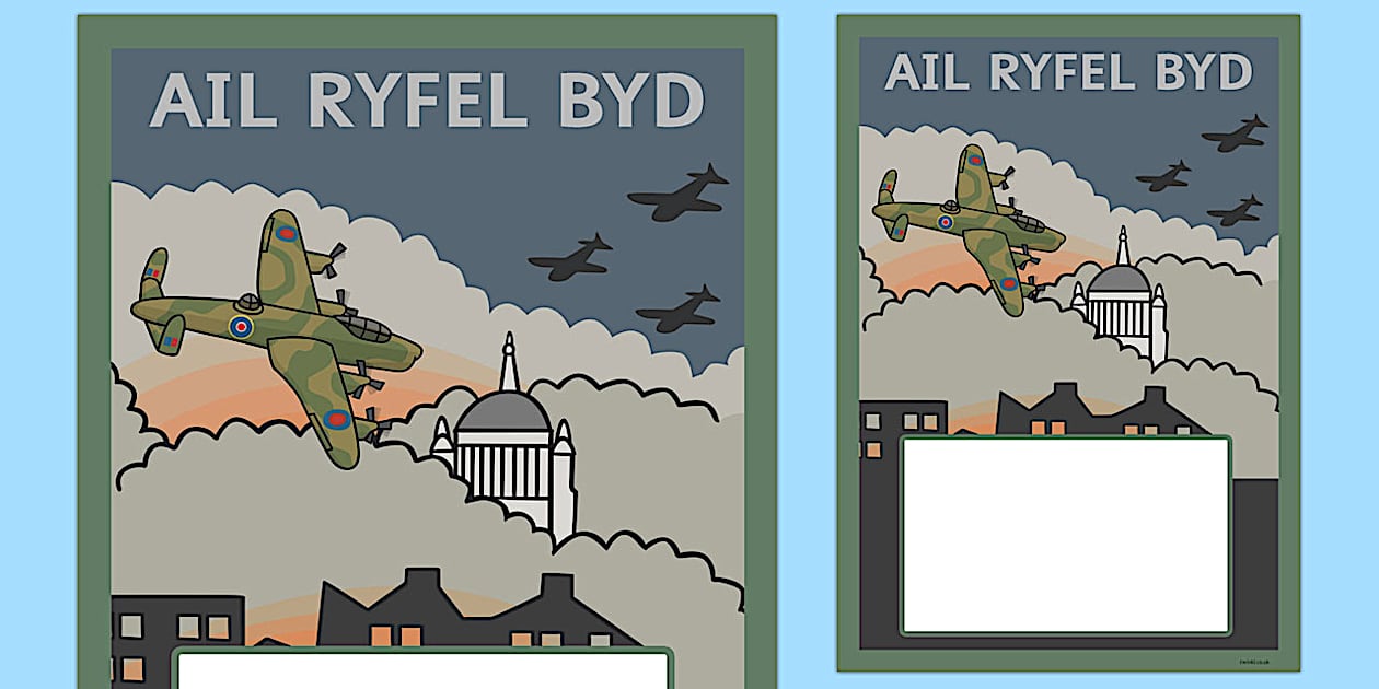 Clawr Ail Ryfel Byd Editable (teacher made) - Twinkl