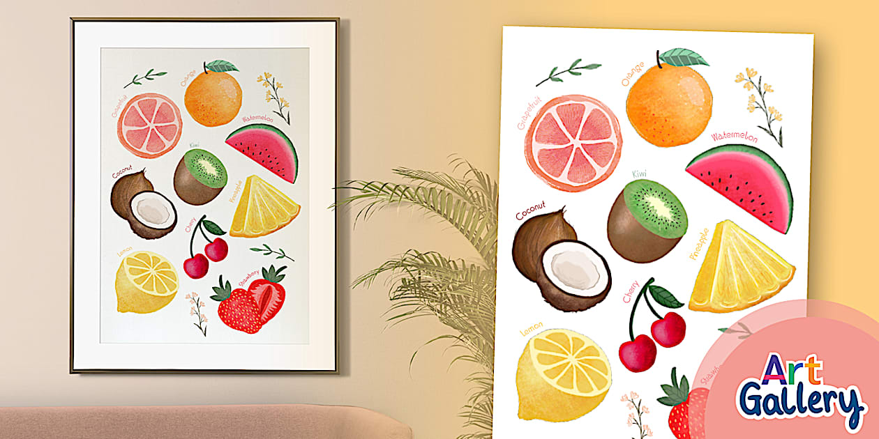 Fruit Print | Twinkl Art Gallery (teacher made) - Twinkl