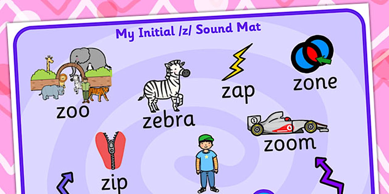 Editable Initial z Sound Mat (teacher made) - Twinkl