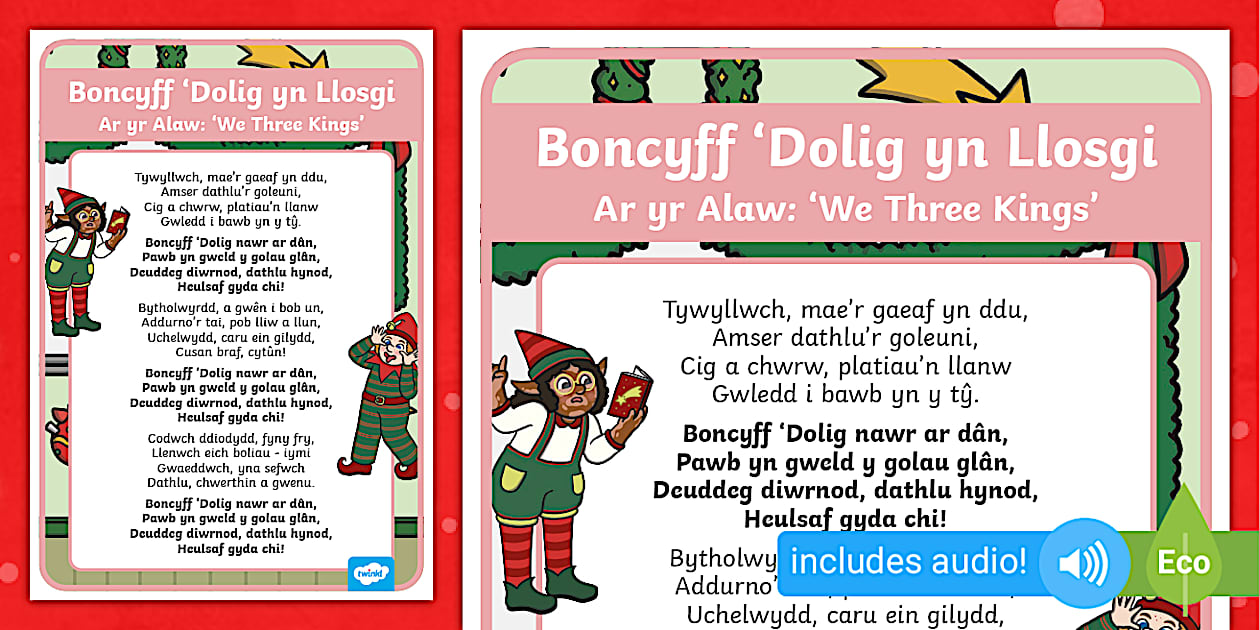 Caneuon Dadl 'Dolig: Boncyff 'Dolig yn Llosgi (teacher made)