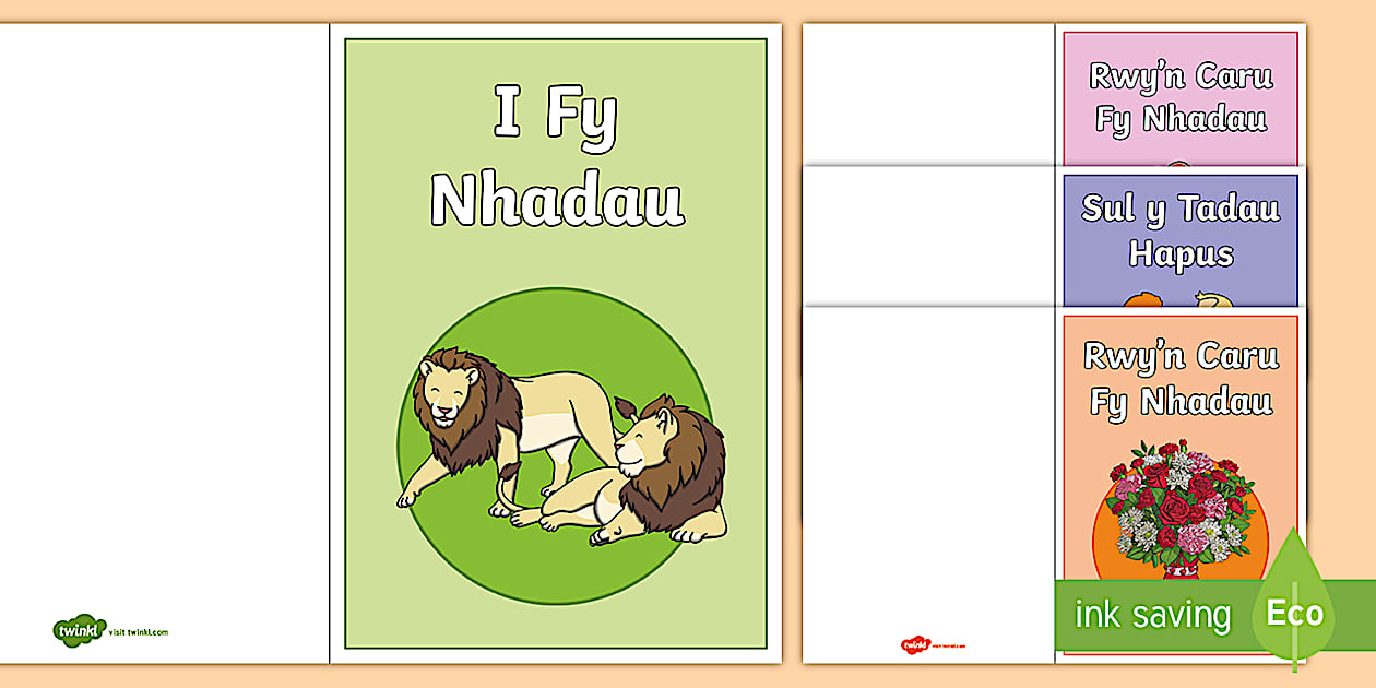 Cardiau Cymraeg Sul y Tadau - Dathliadau Blynyddol - Twinkl