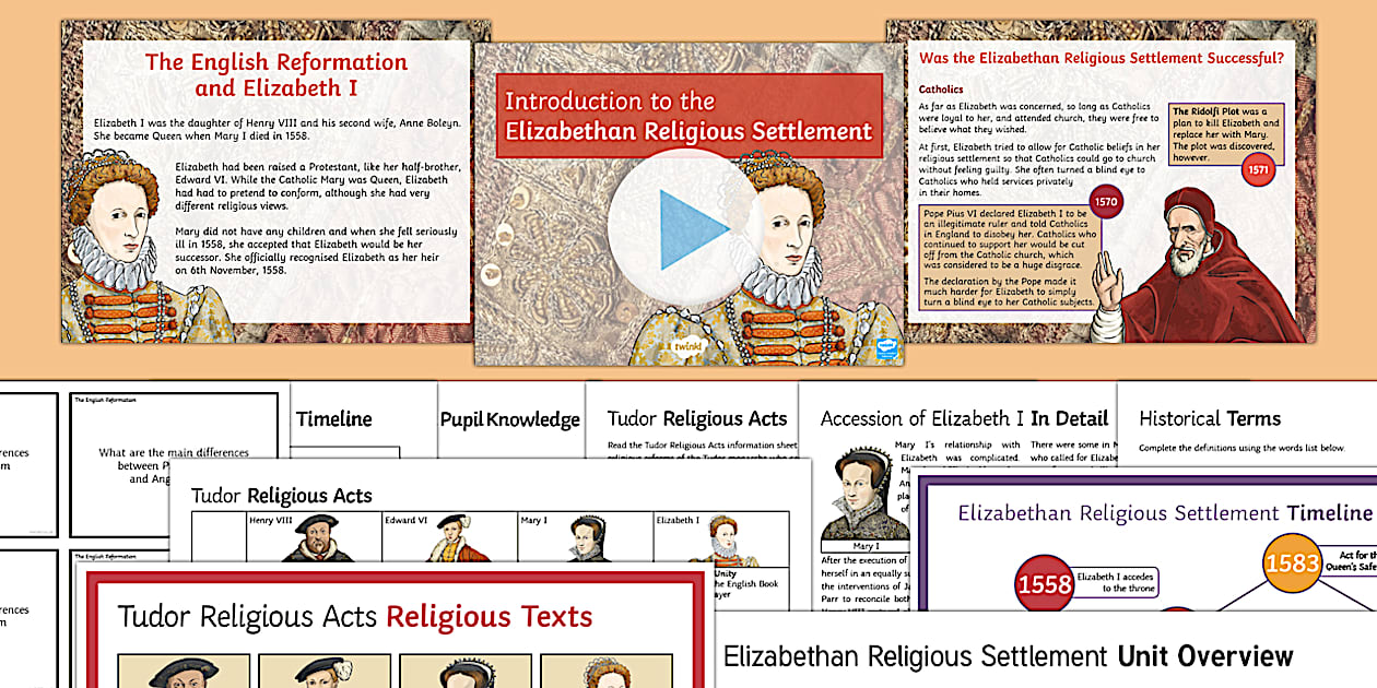 Elizabethan Religious Settlement Unit Pack (teacher made)