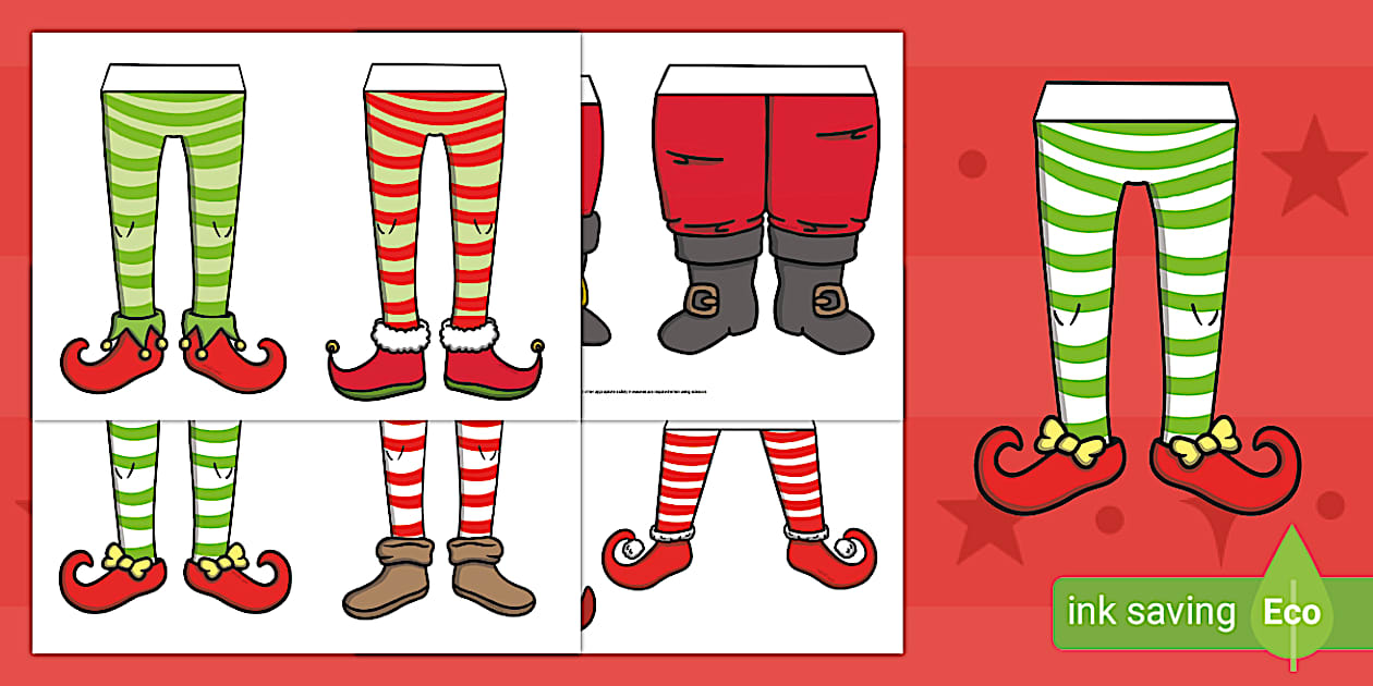 Christmas Character Legs Display Cut-Outs - Twinkl - KS1
