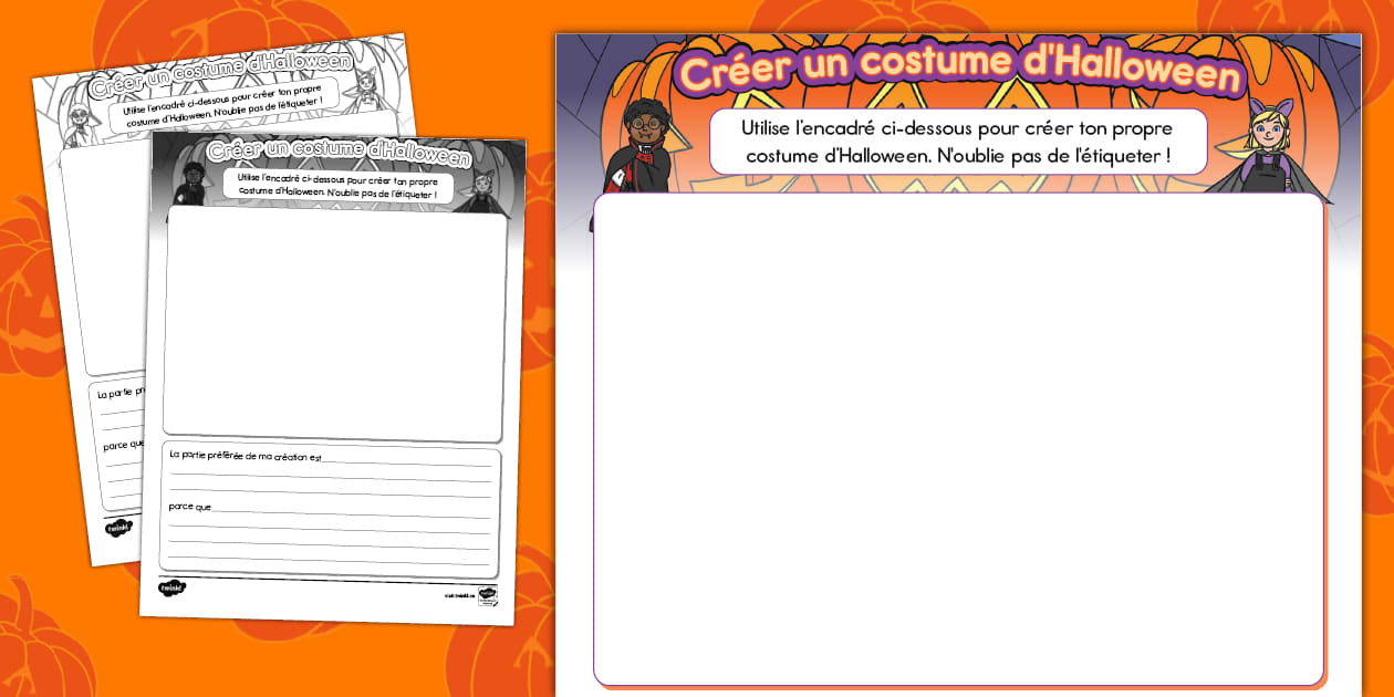 Activité : Créer un costume d'Halloween (Teacher-Made)
