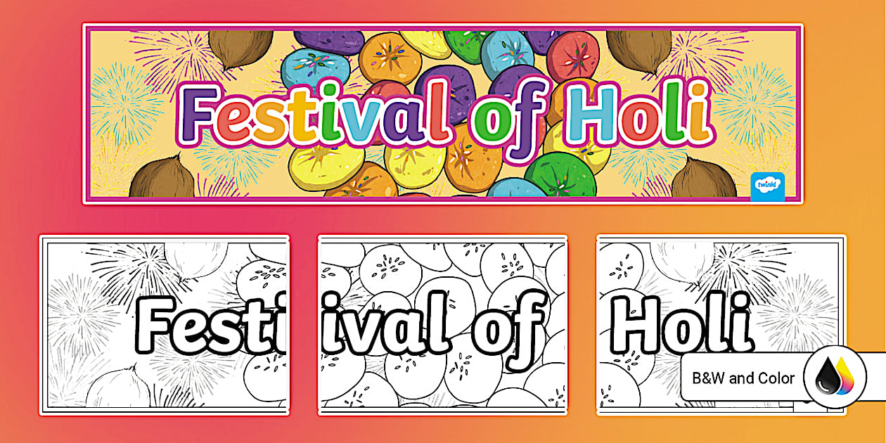 Colorful Holi Poster PDF for 5th Grade | Twinkl USA - Twinkl