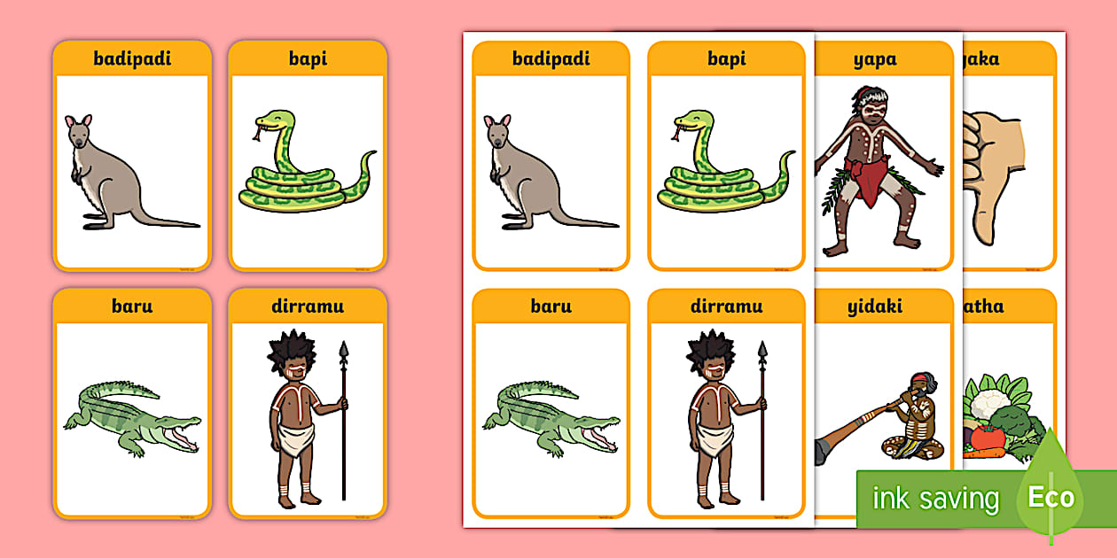 SA Yolngu Aboriginal Language Flashcards - Twinkl