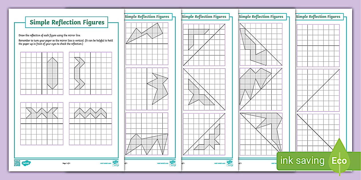 Geometry: Complete Simple Symmetric Figures Worksheet / Worksheets ...