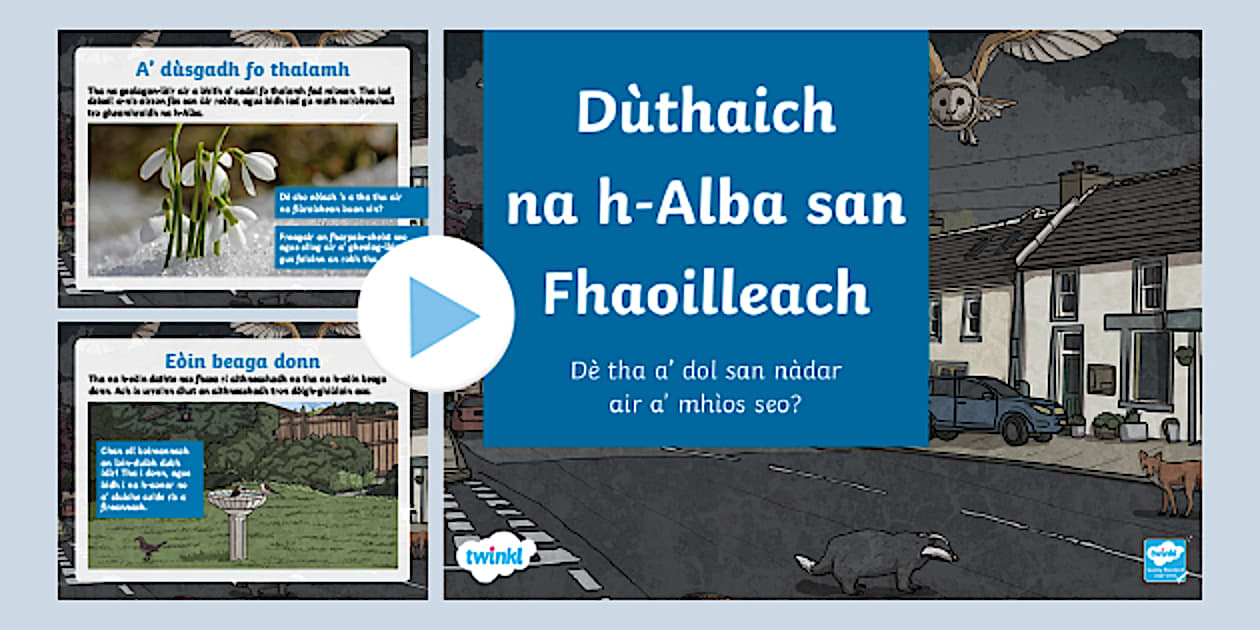 PowerPoint Dùthaich na h-Alba san Fhaoilleach - Twinkl
