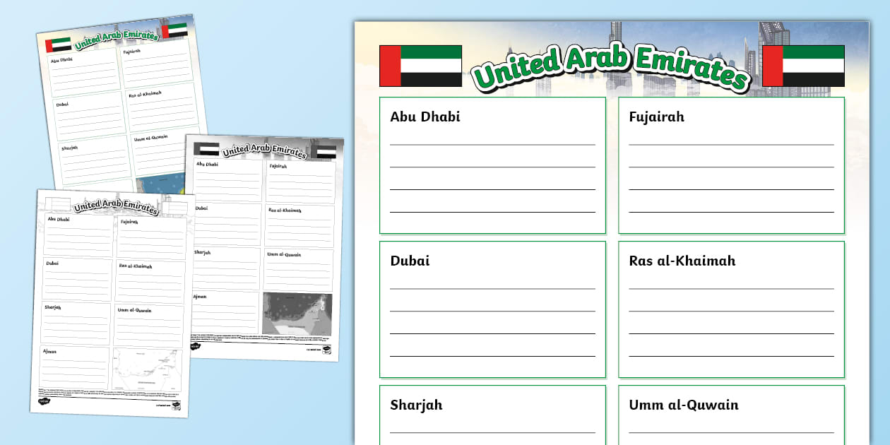 United Arab Emirates Fact File Template (Teacher-Made)