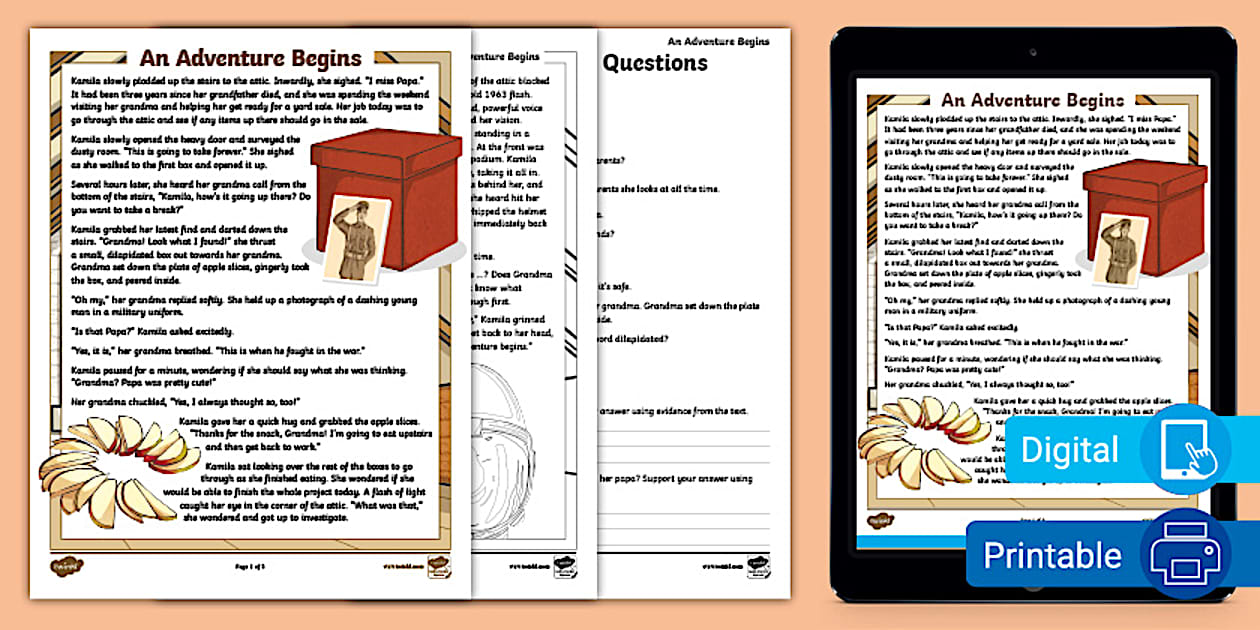The Adventure Begins Answer Key Comprehension | Twinkl USA