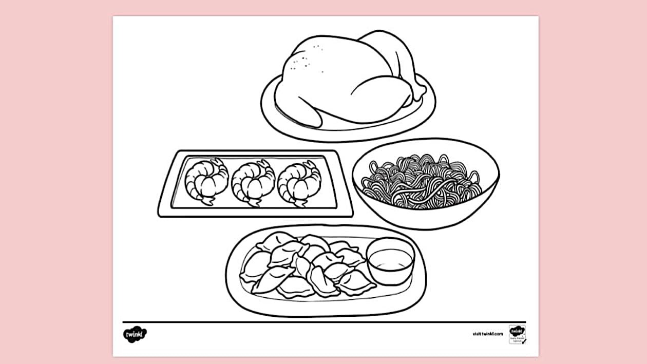 Food Colouring | Colouring Sheets - Twinkl