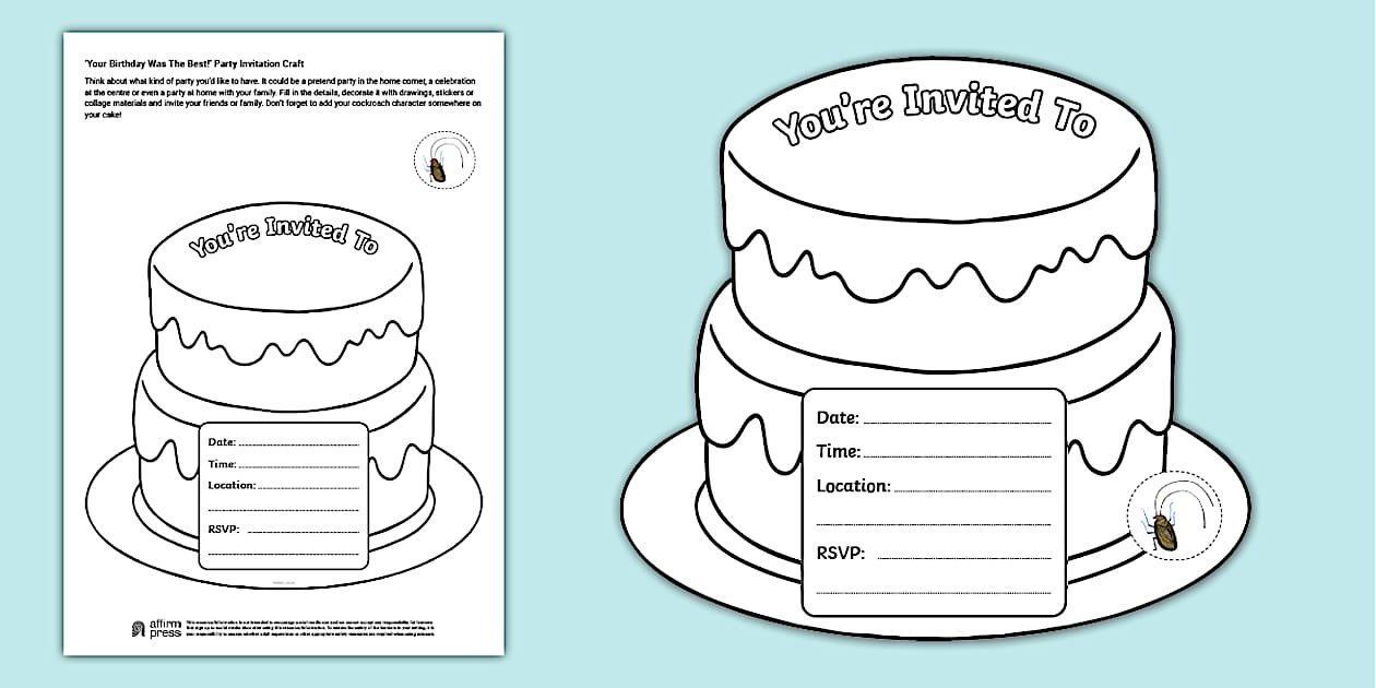 'Your Birthday Was The Best!' Party Invitation Craft