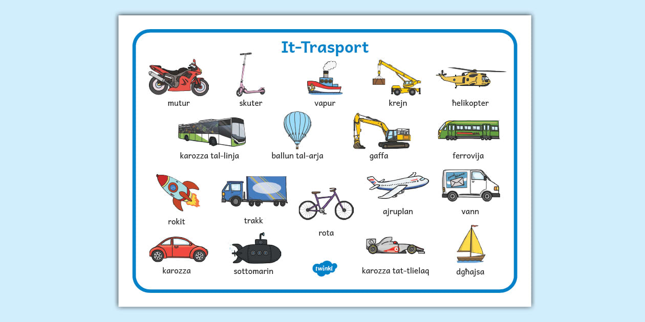 Word Mat: It-Trasport l Twinkl Resources (teacher made)
