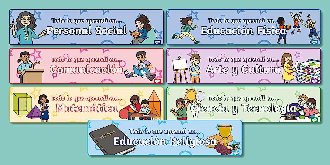 Pack de decoración del Día del Logro por áreas (Primaria)