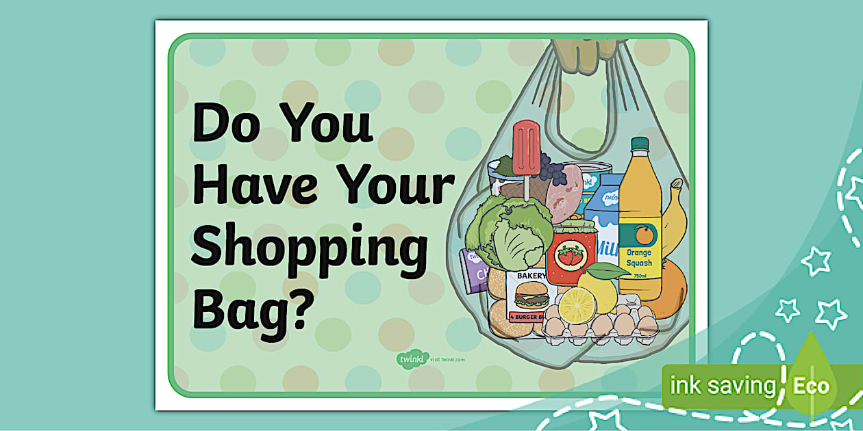 Do You Have Your Shopping Bag? Poster (teacher made)