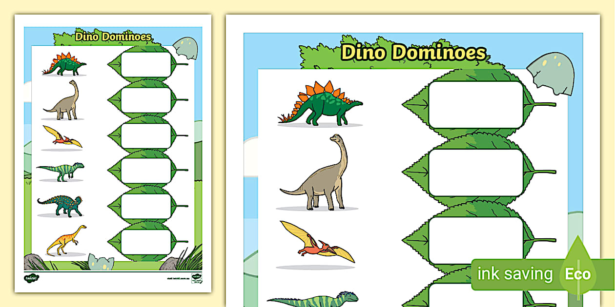 Dino Dominoes - Addition Game (teacher made) - Twinkl