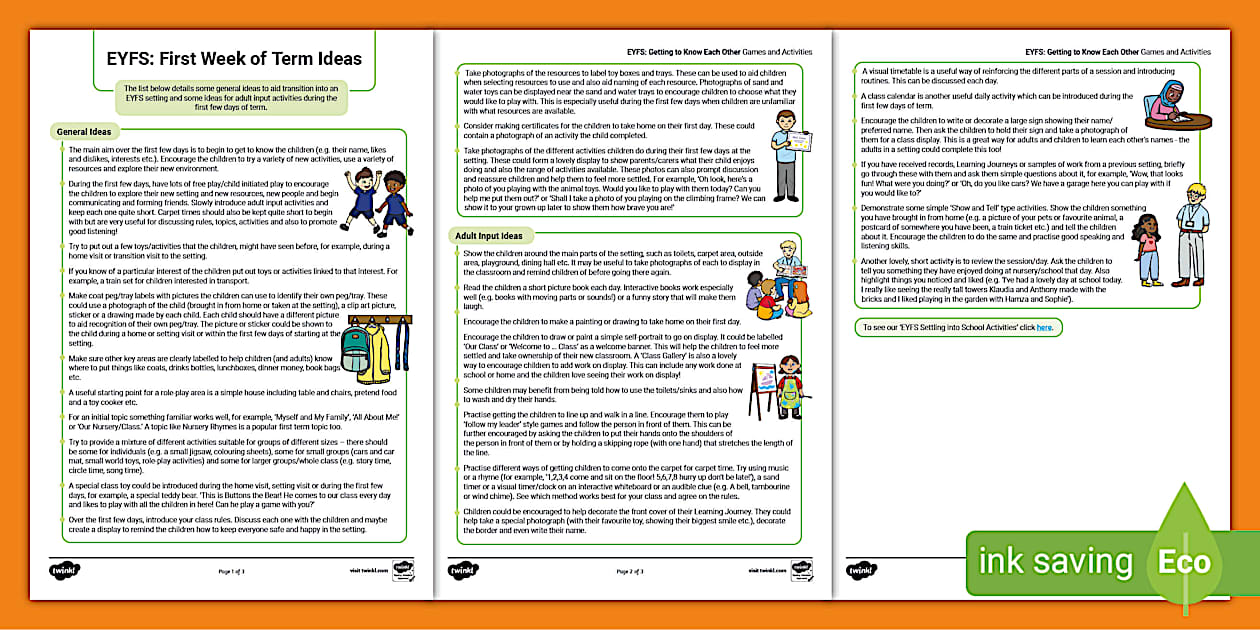 Kindergarten First Week of Term Ideas | September Planning Kindergarten