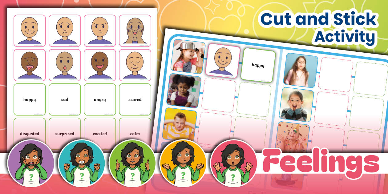 Twinkl Symbols: Feelings Cut and Stick Activity