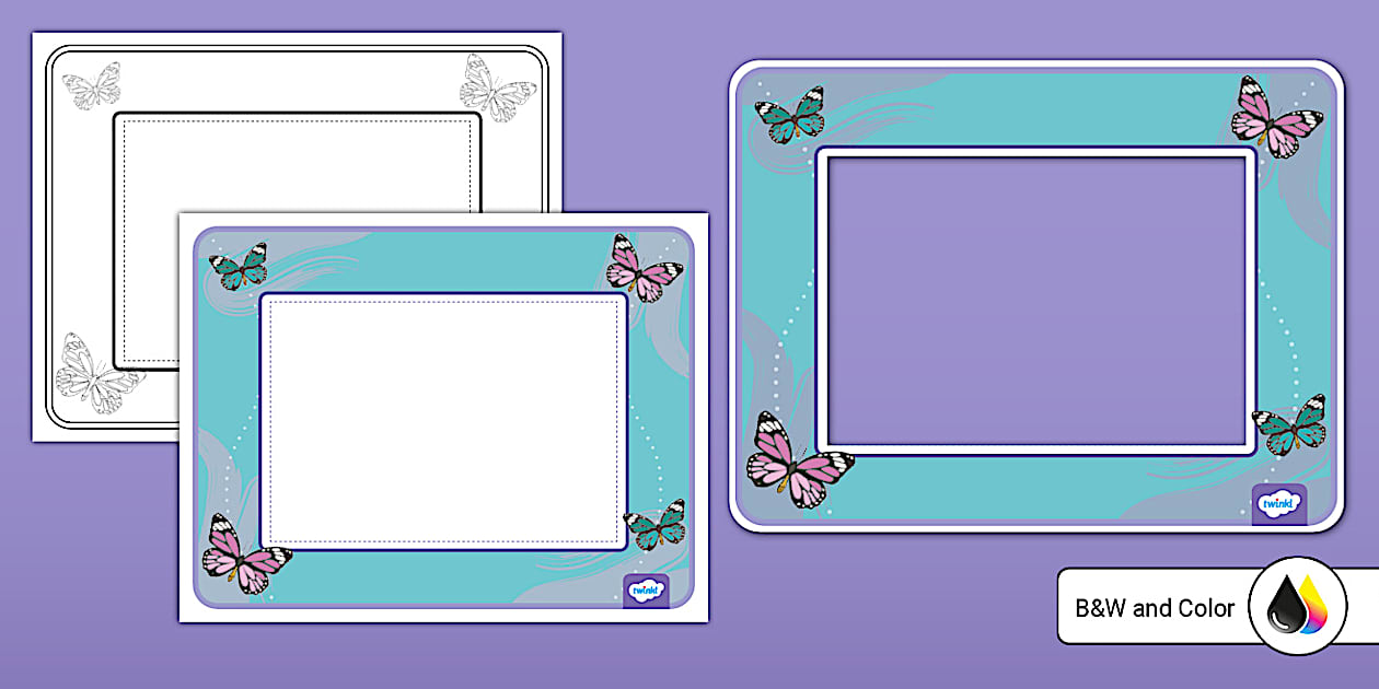 Butterfly Border Printable Photo Frame (teacher made)