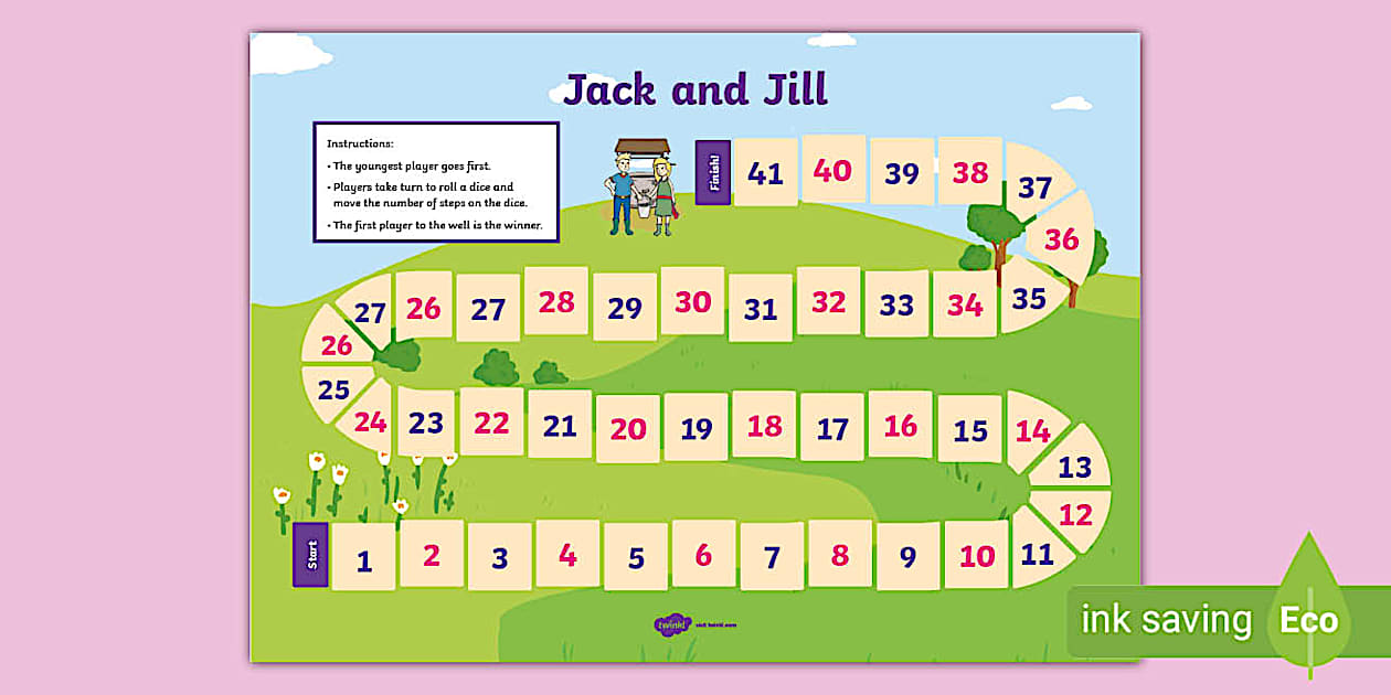 SA Jack and Jill Board Game (l'enseignant a fait) - Twinkl