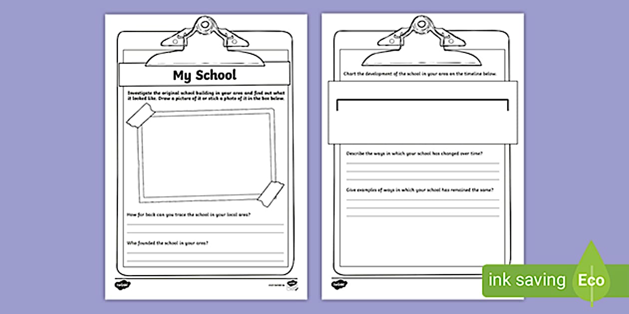 'My School' - History Investigation Activity │ Research Task