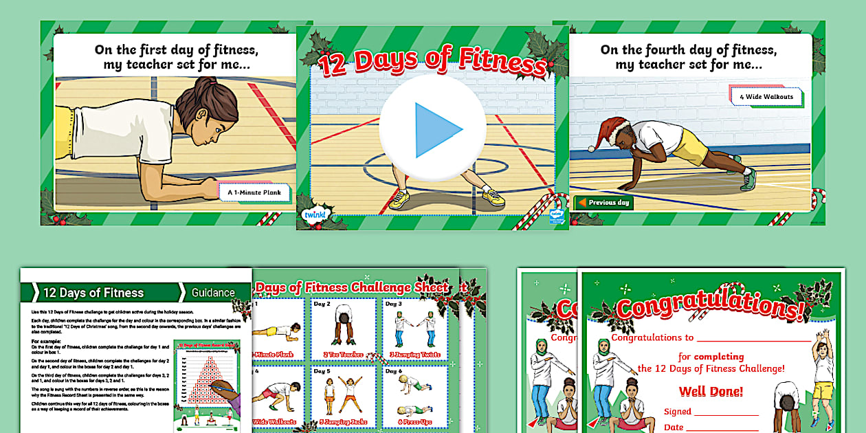 12 Days of Fitness - KS2 (Teacher-Made) - Twinkl