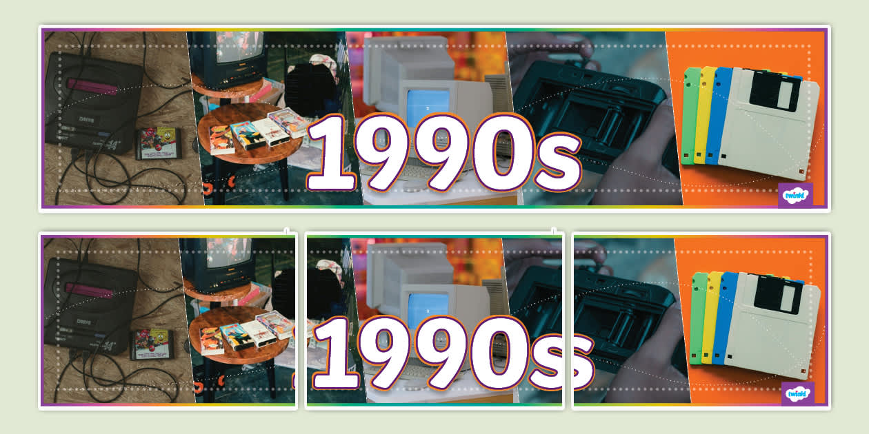 1990s Photo Display Banner - Twinkl Classroom Management