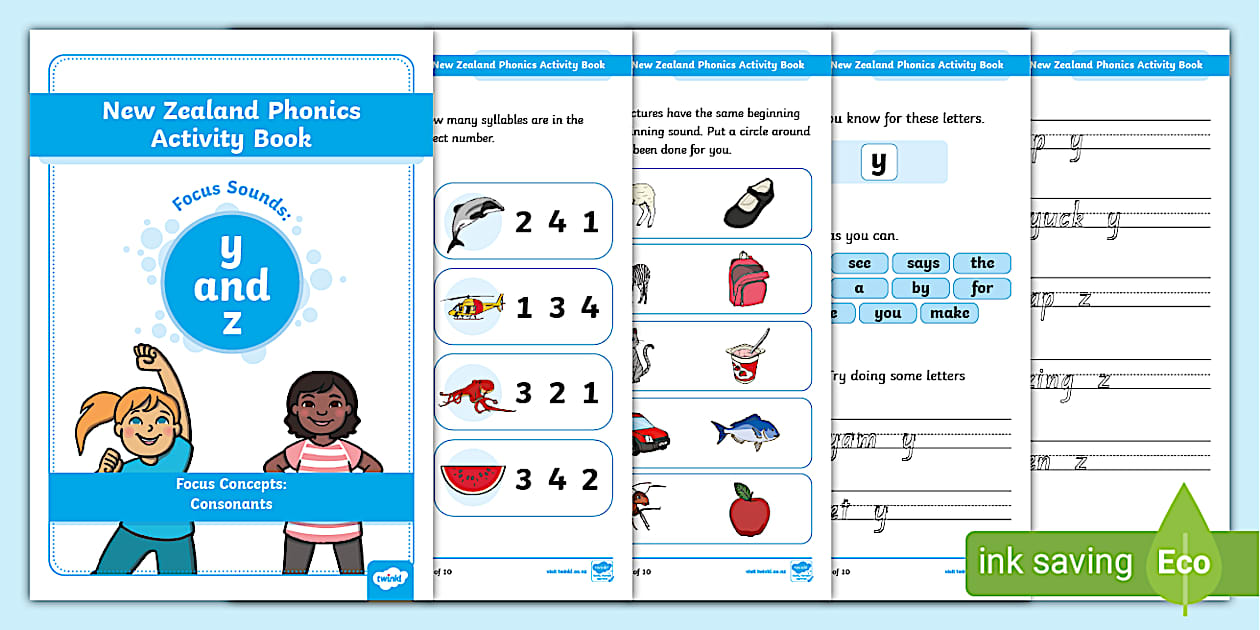 New Zealand Phonics Plus Activity Booklet 11 (Set 1) - Consonants