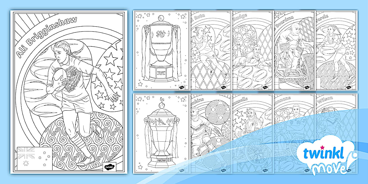 Rugby League - Mindfulness Colouring Pages - Twinkl