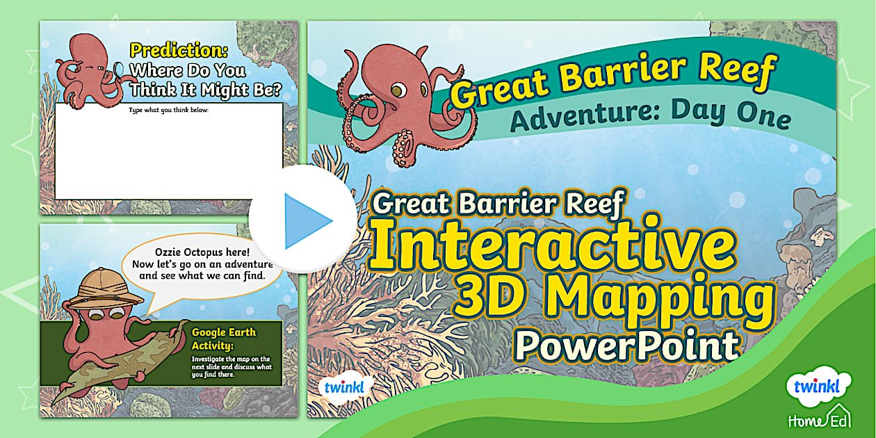 Great Barrier Reef Interactive 3D Mapping PowerPoint