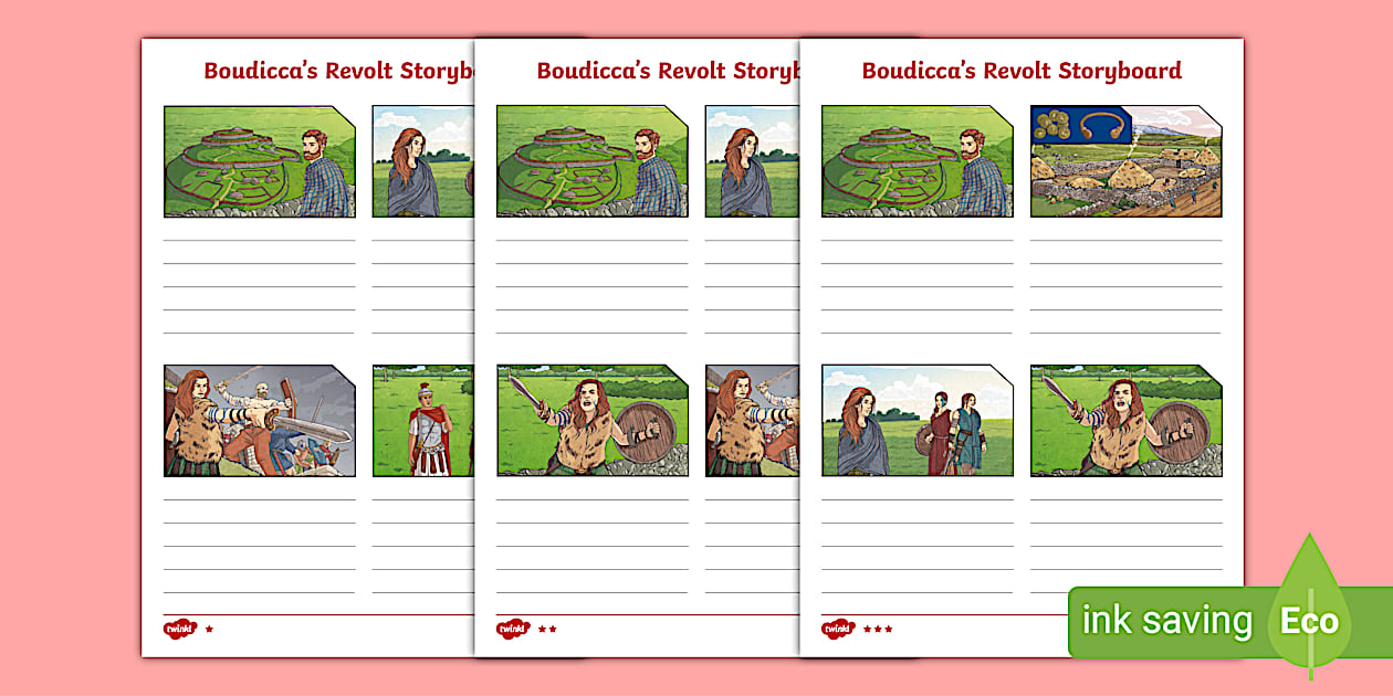 Boudicca's Revolt Storyboard (teacher made) - Twinkl