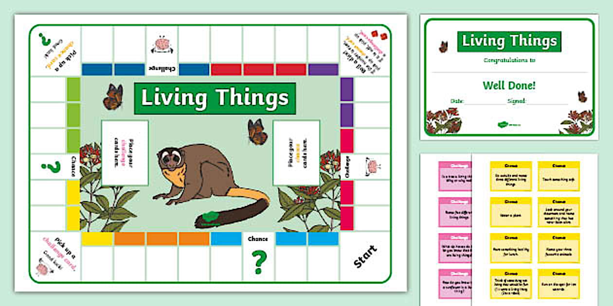 Living Things Readopoly Board Game