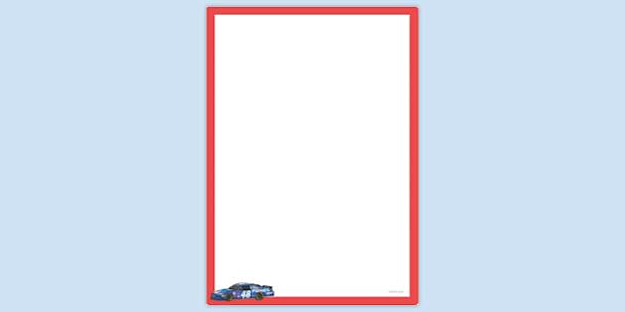 Nascar Page Border 2017 (teacher made) - Twinkl