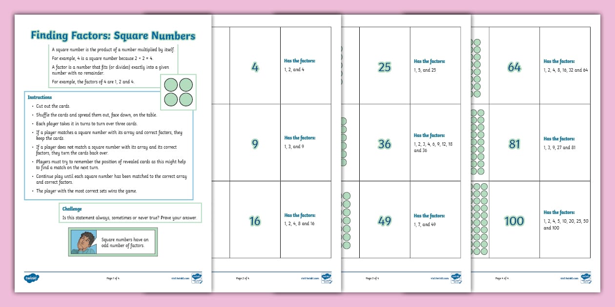 👉 Finding Factors | Factors of 36 | Factors of 64 | Twinkl KS2