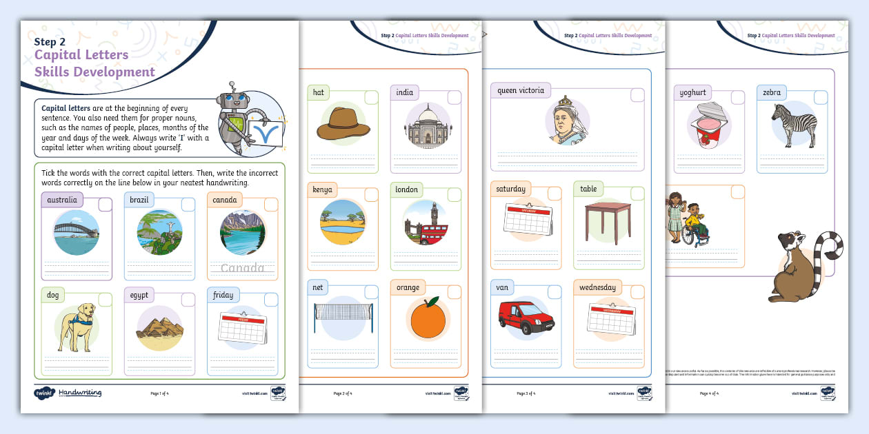 Twinkl Handwriting Scheme: Step 2 Capital Letters Skills Development