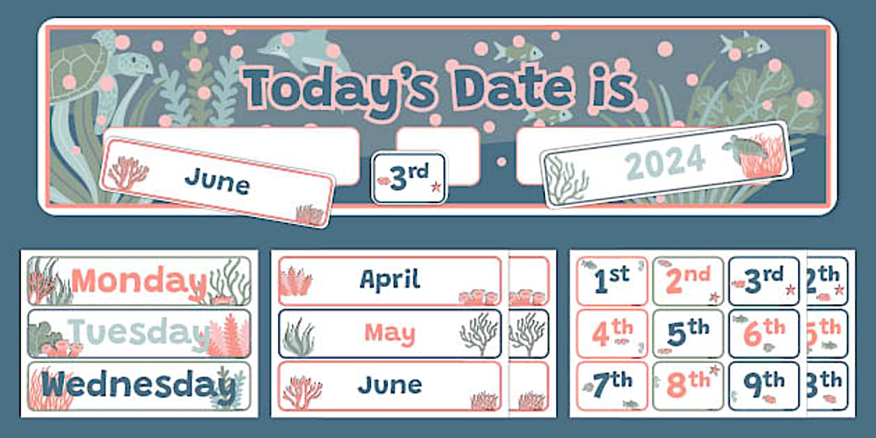 Under the Sea Themed Todays Date Display Pack (teacher made)