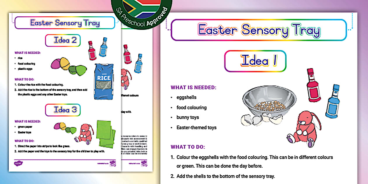 Preschool: Easter - Eggshell Sensory Tray (teacher made)