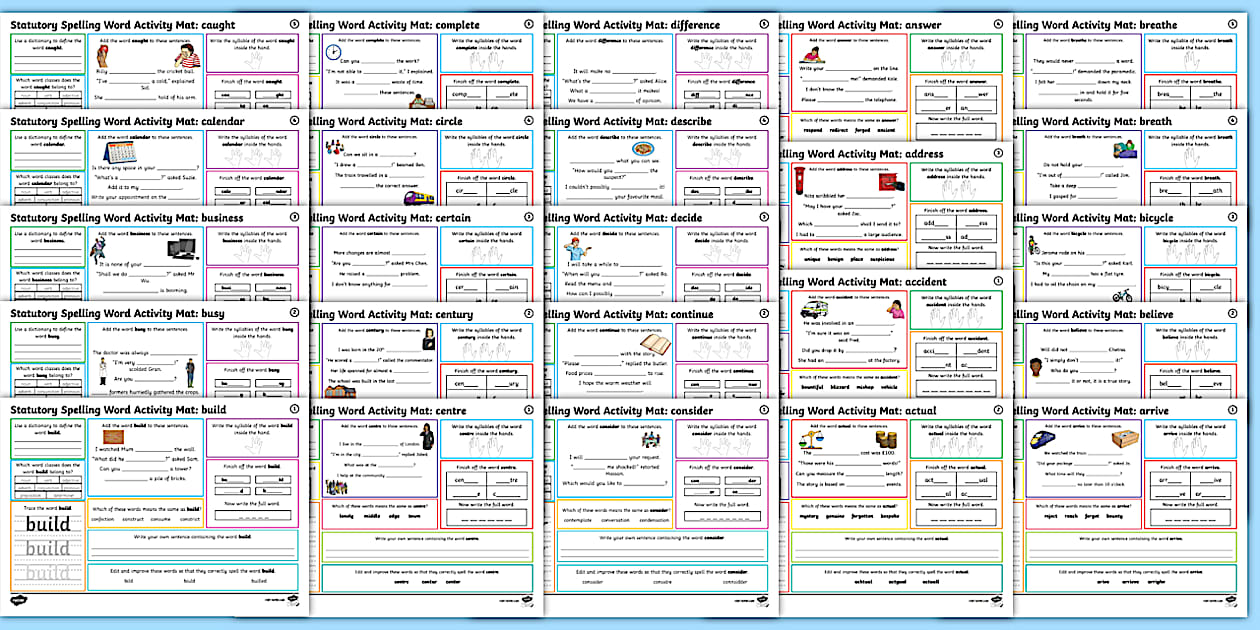 Year 3 and 4 Spelling Activities | Word Mat Bumper Pack