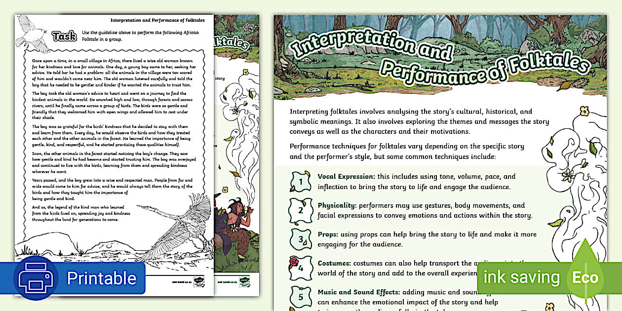 Interpretation and Performance of Folktales (teacher made)