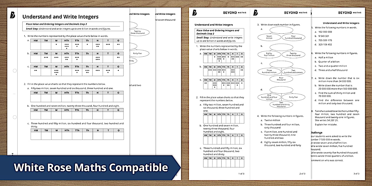 👉 Understand and Write Integers | KS3 Maths - Twinkl